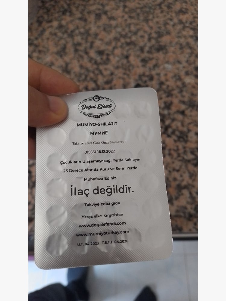 %100 Saf Mumiyo 30'lu Tablet (Kırgızistan'dan İthal Shilajit)